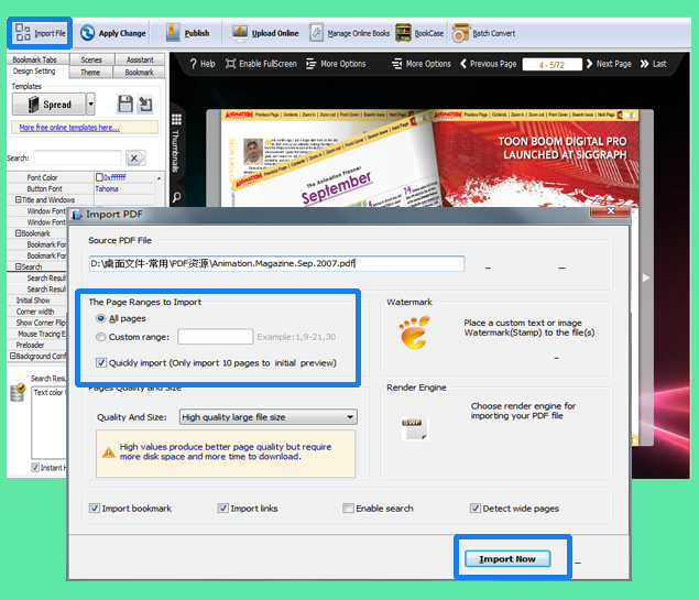 How to Customize the Page Range When Importing Files? - Pageflippdf.com How to Customize the Page Range When Importing Files? - Pageflippdf.com